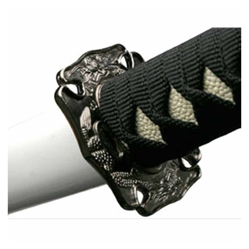 3 SAMURAI SWORD SET WITH DISPLAY STAND WHITE