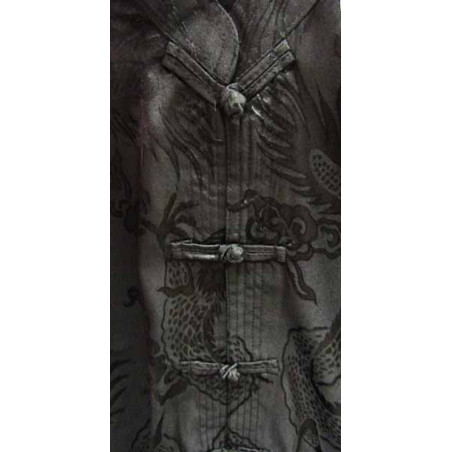 TANGZHUANG (TANG SUIT) With Printed Dragon Black