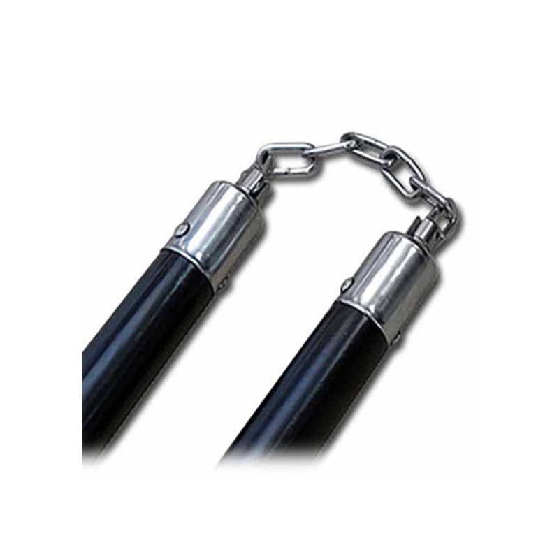 Hard wood 3 sectional staff black