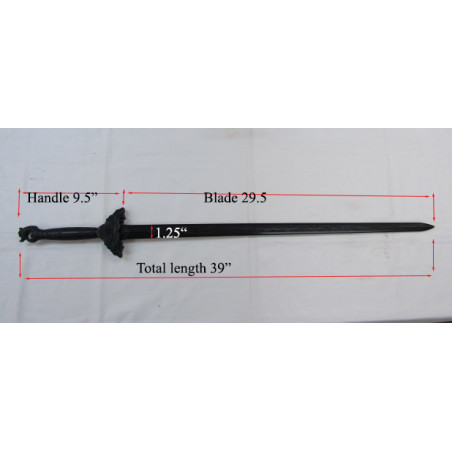 Polypropylene straight sword 39"