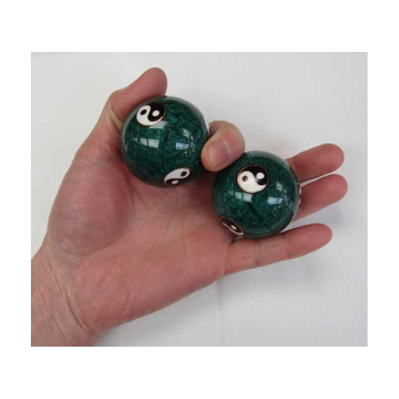 CHINESE HEALTHY BALLS 1.75" DIA BLack Yin & Yang