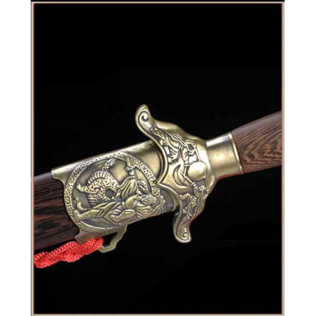 Spring Steel Sword with kung fu figure