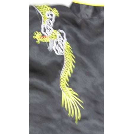 WUSHU UNIFORM black WITH GOLD DRAGON