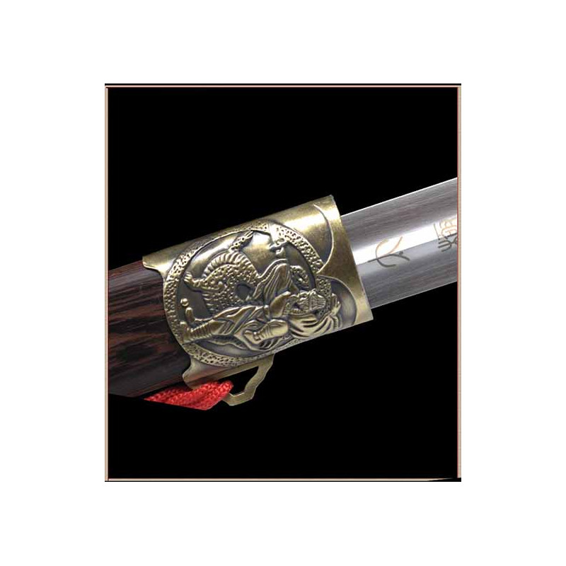 Spring Steel Sword with kung fu figure